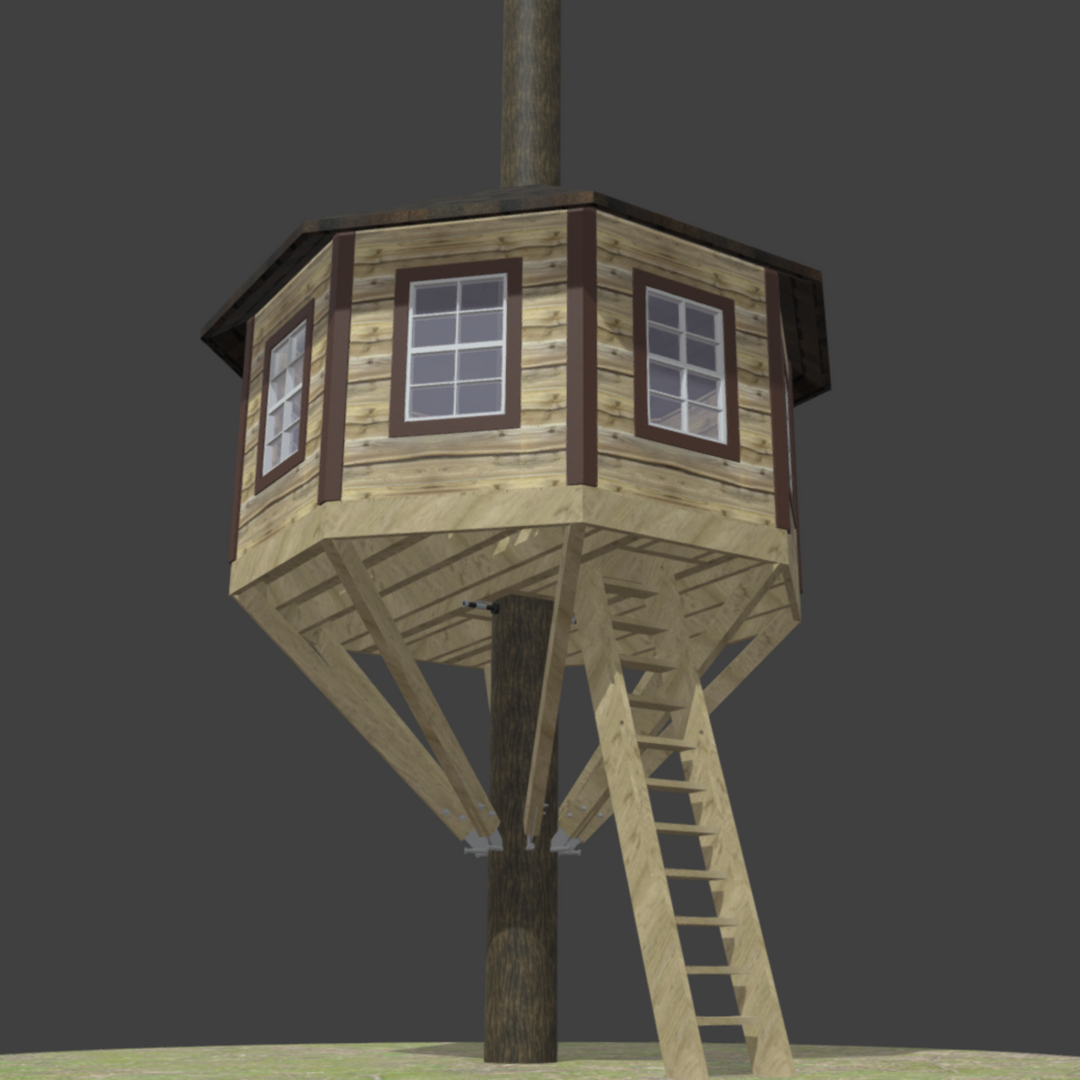 12' Octagon Treehouse Kit | TAB | Treehouse Bolts & Hardware ...