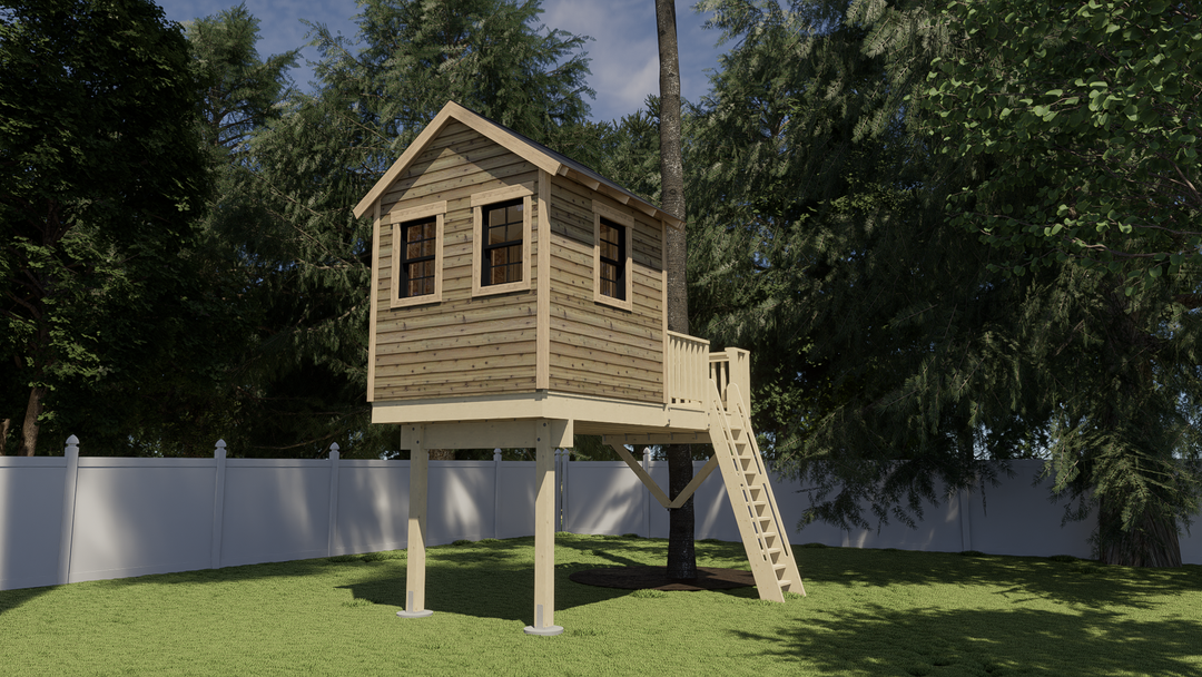 8' x 16' Rectangular Treehouse Plan | Treehouse Plans & Hardware ...