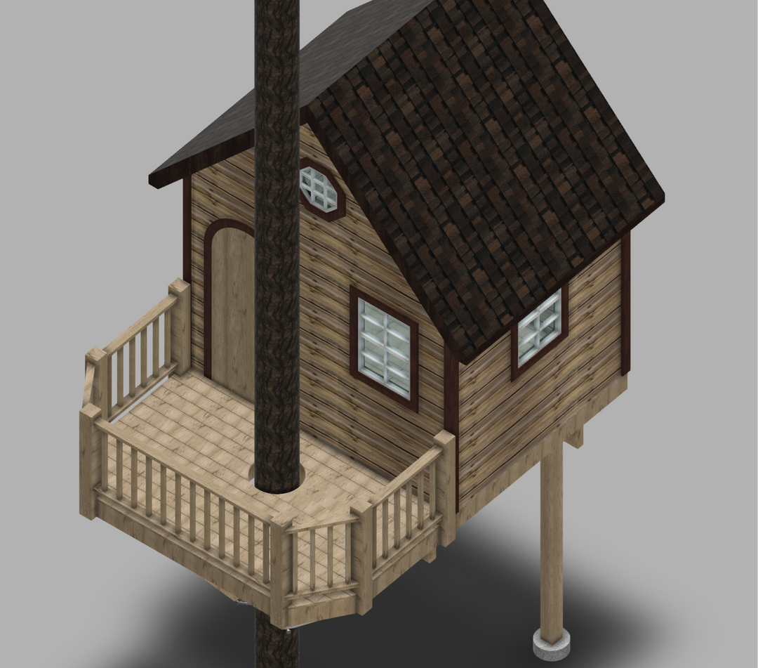 12' x 14' Wraparound Treehouse Plan | Treehouse Plans & Hardware ...