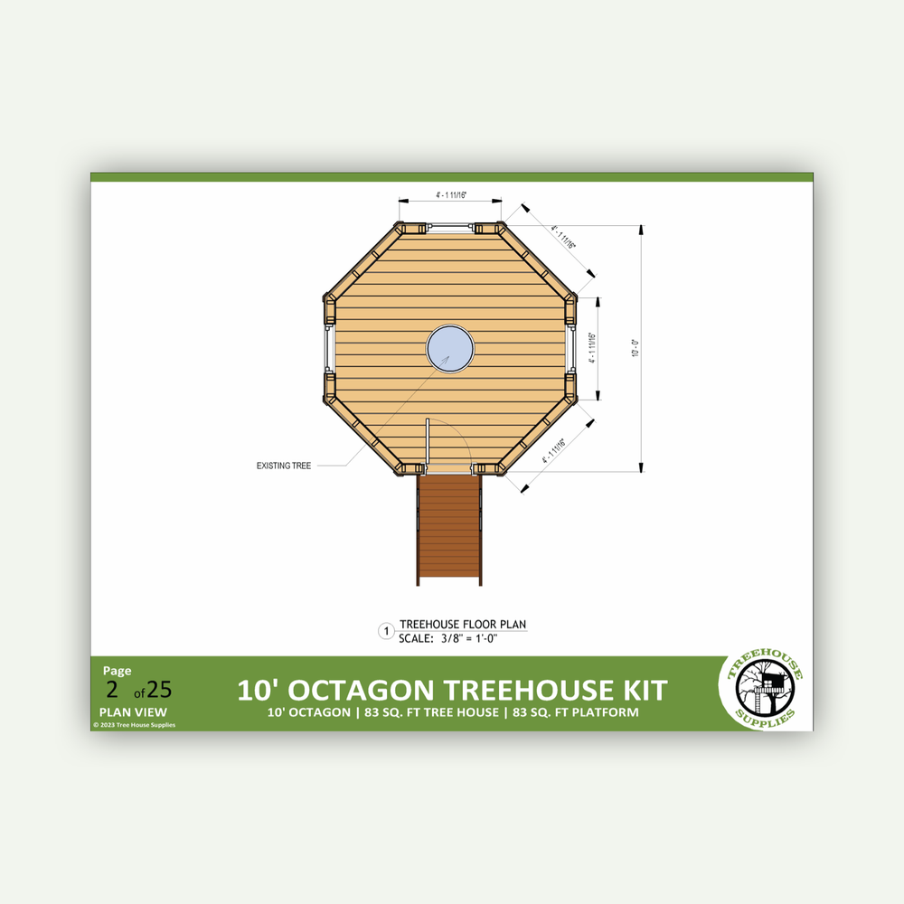 HERITAGE © Octagon Tree House Plans – Treehouse Supplies