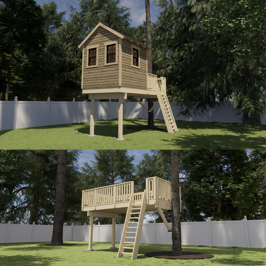 8' x 16' Rectangular Treehouse Plan | Treehouse Plans & Hardware ...