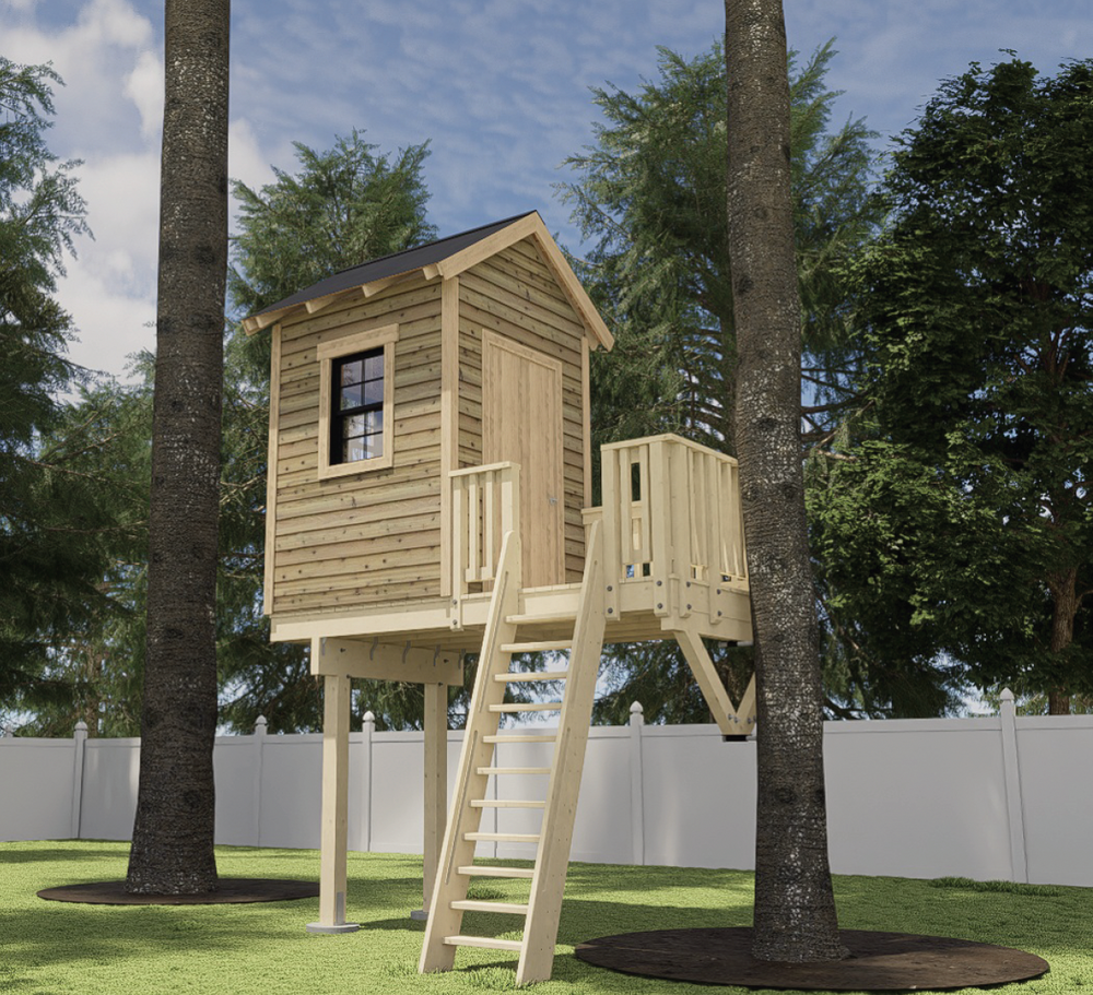 12' x 14' Wraparound Treehouse Plan | Treehouse Plans & Hardware ...