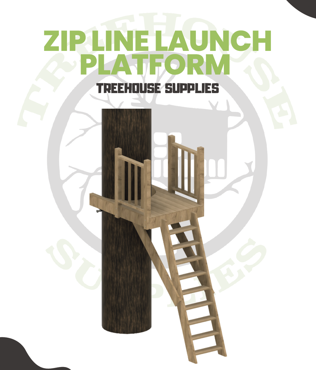 Build Your Own Zip Line Platform Plans | Treehouse Supplies
