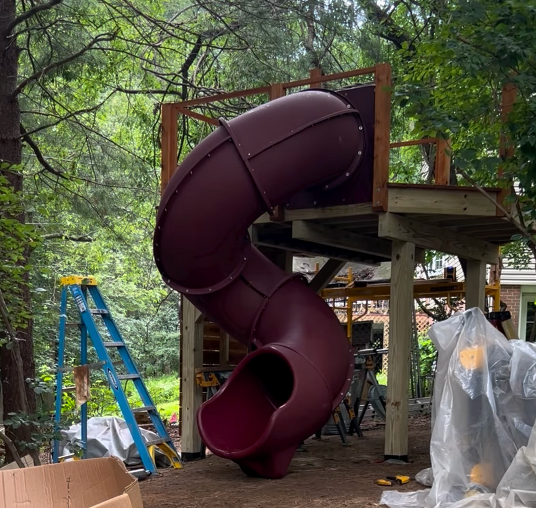 Turbo Twister Treehouse Playground Tunnel Slide – Treehouse Supplies