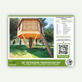 16' Octagon Treehouse Plan | Standard Treehouse Plans & Attachment ...
