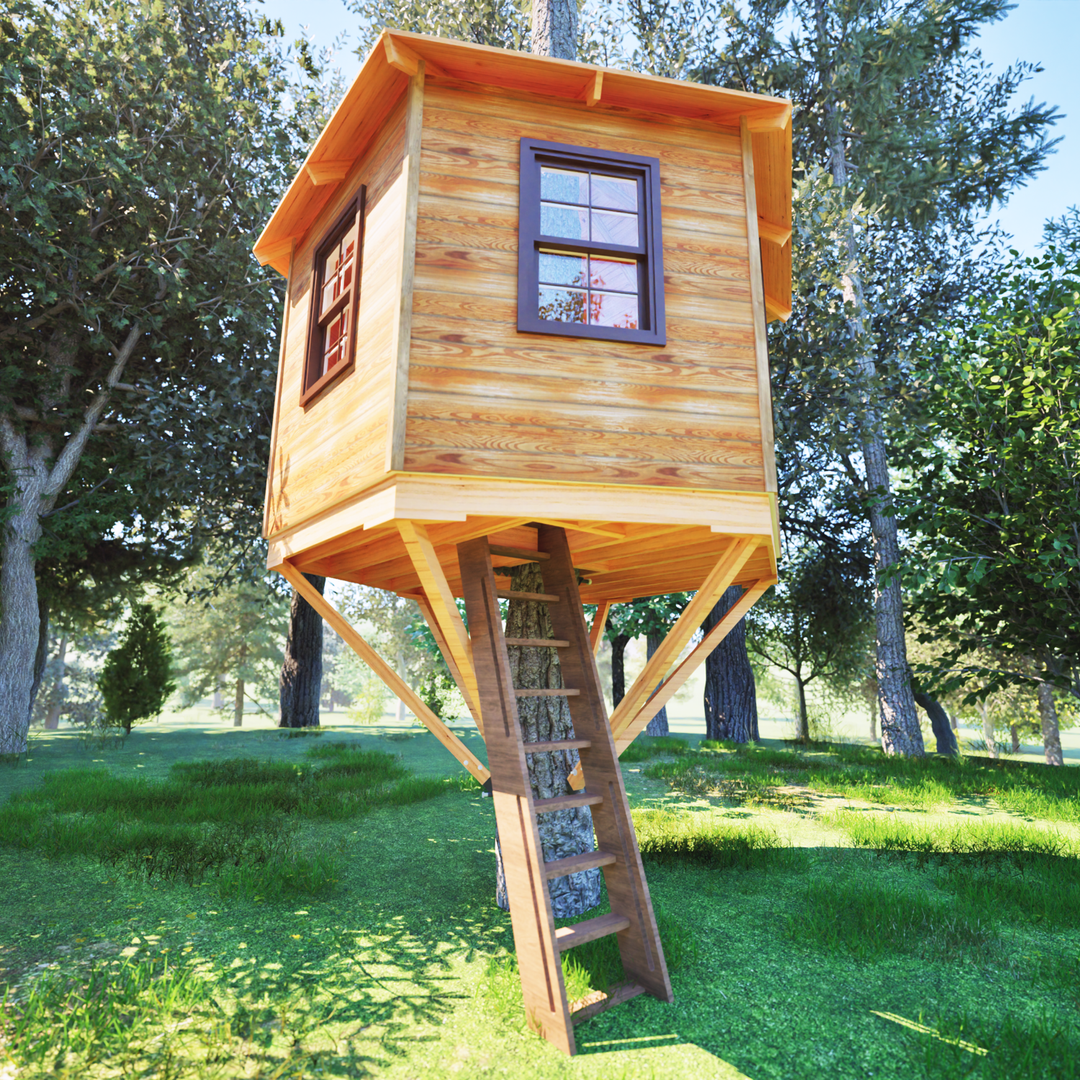 12' Hexagon Treehouse Plan | Standard Treehouse Plans & Attachment ...