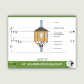 10' Hexagon Treehouse Plan | Standard Treehouse Plans & Attachment ...
