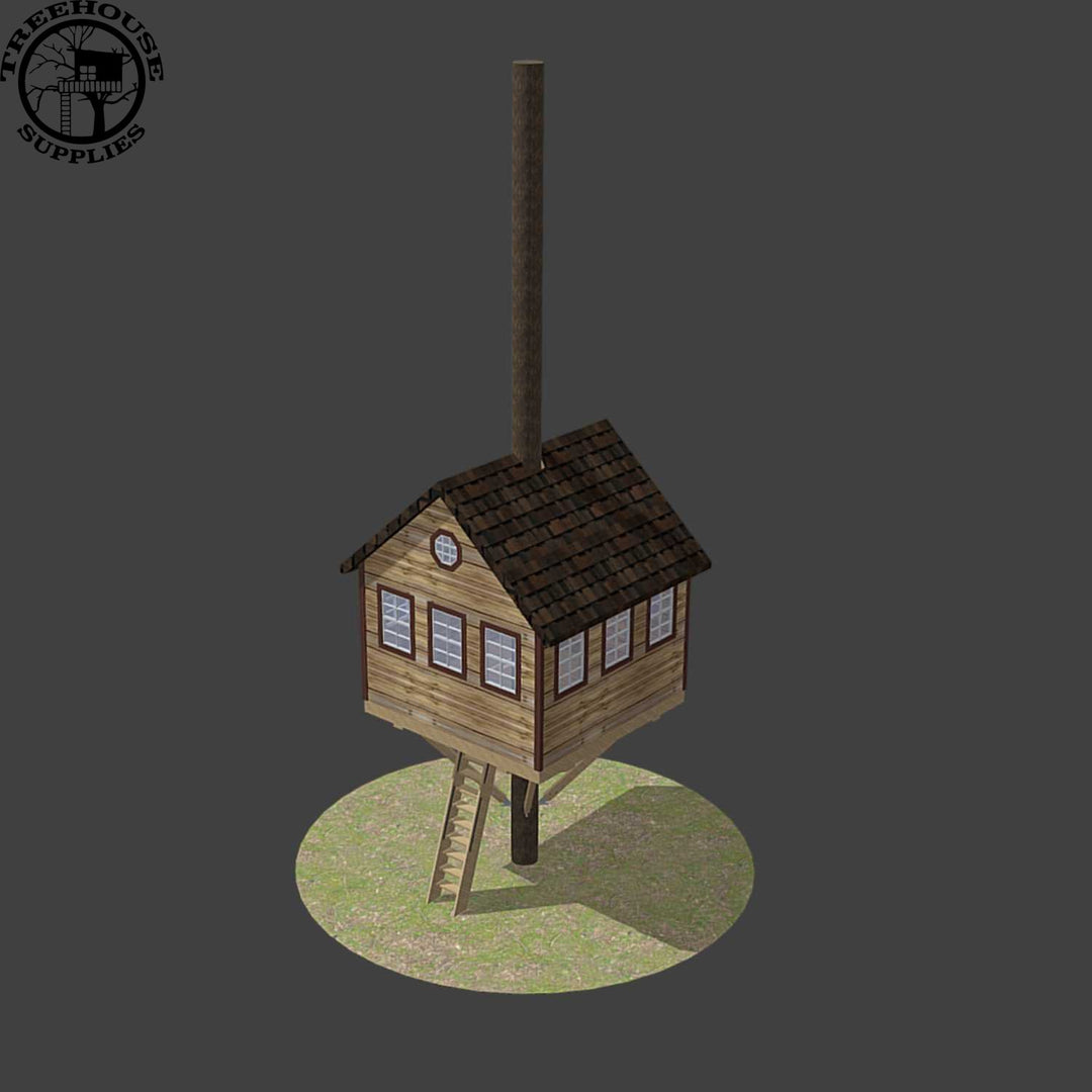 8' Square Treehouse Plan | Standard Treehouse Plans & Attachment ...