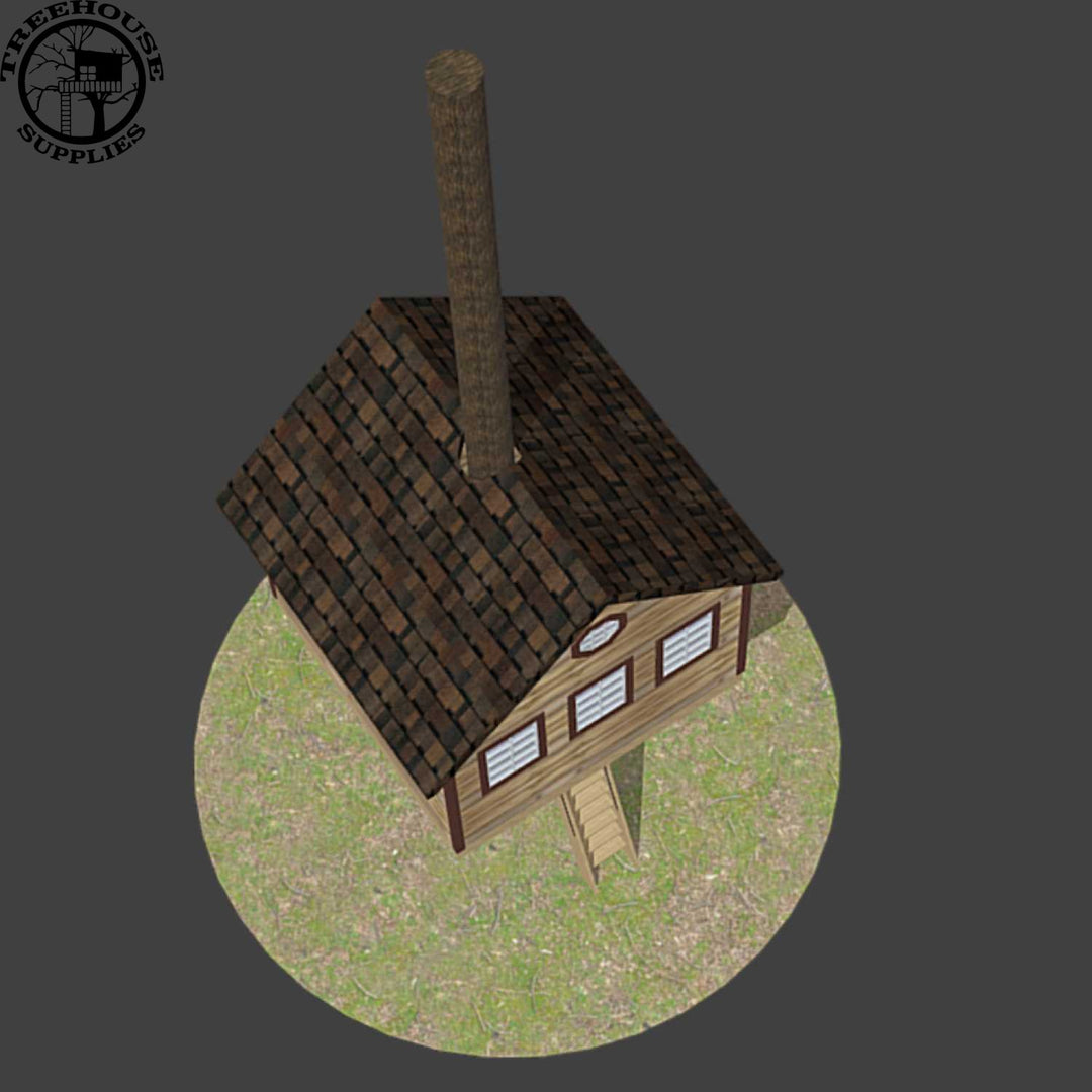 10' Square Treehouse Plan | Standard Treehouse Plans & Attachment ...