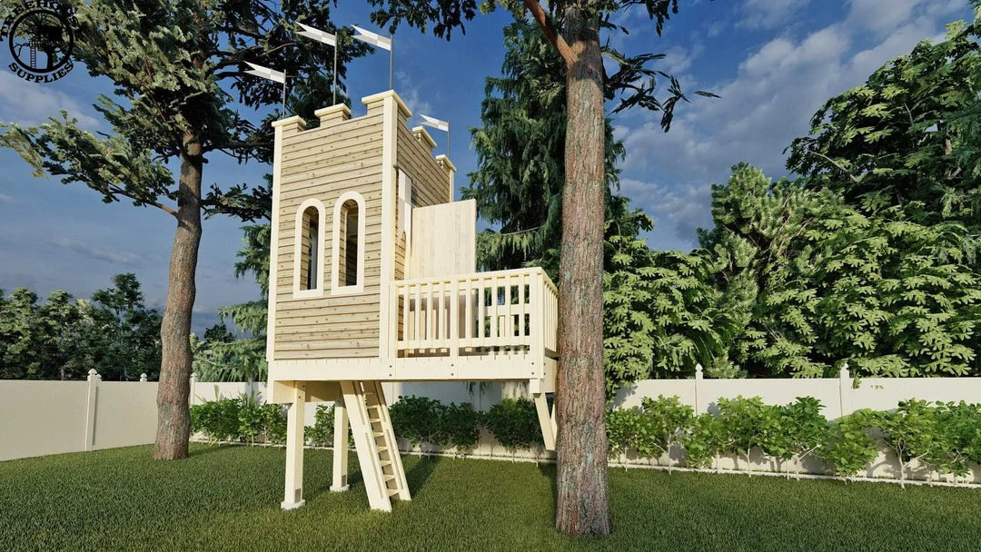 THE ENCHANTED CASTLE Treehouse Hardware Kit | Backyard Playground ...