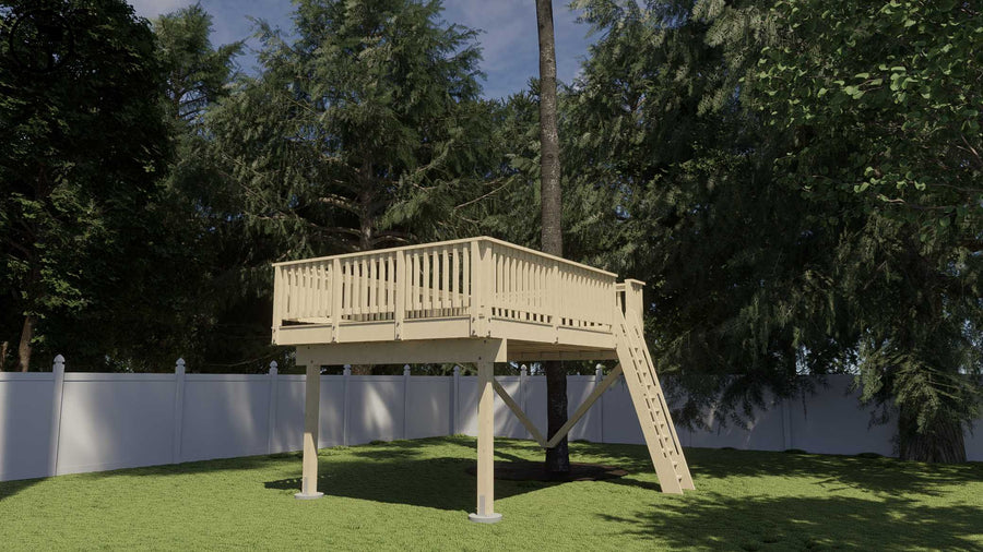 12' x 16' Rectangular Treehouse Plan | Treehouse Plans & Hardware ...