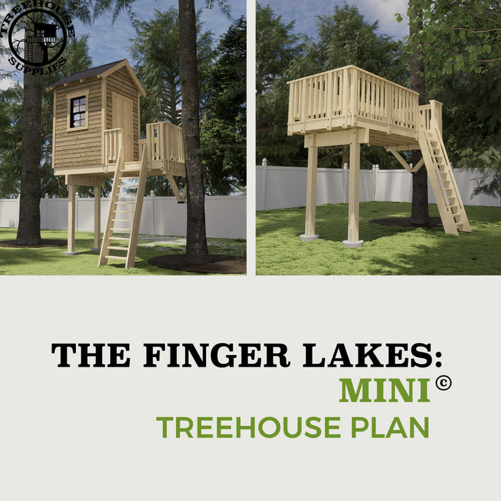 1 Tree and 2 Posts Tree House Plans – Treehouse Supplies