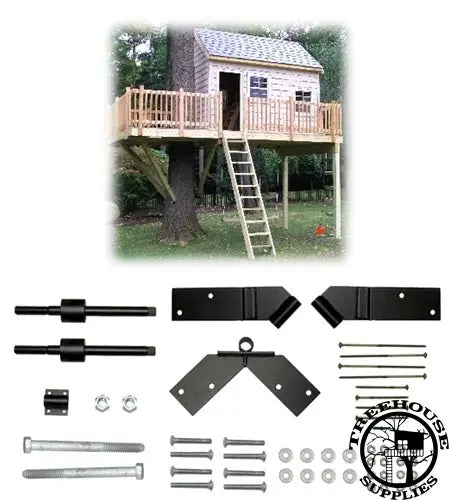 One Tree 2 post 12'x14' Standard Treehouse Kit | TAB | Treehouse Bolts ...