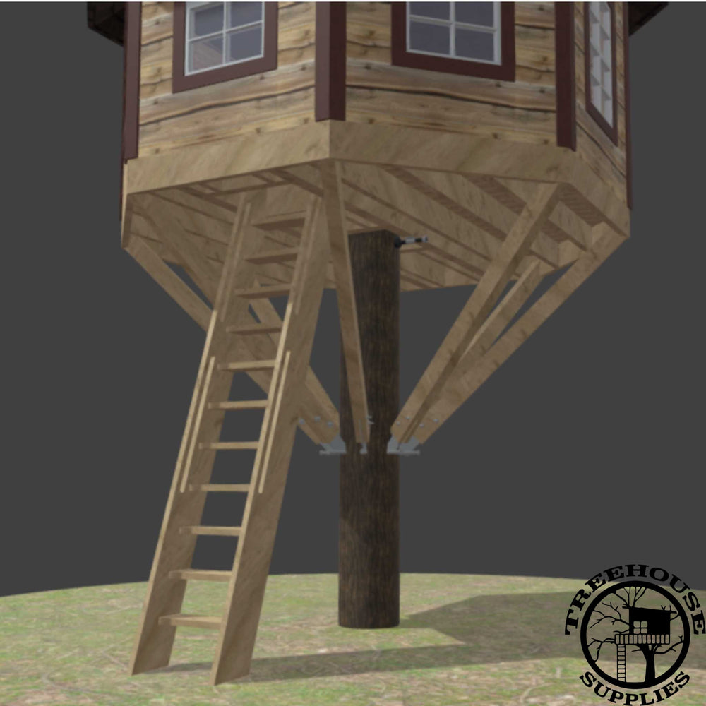 8' Octagon Treehouse Plan | Standard Treehouse Plans & Attachment ...