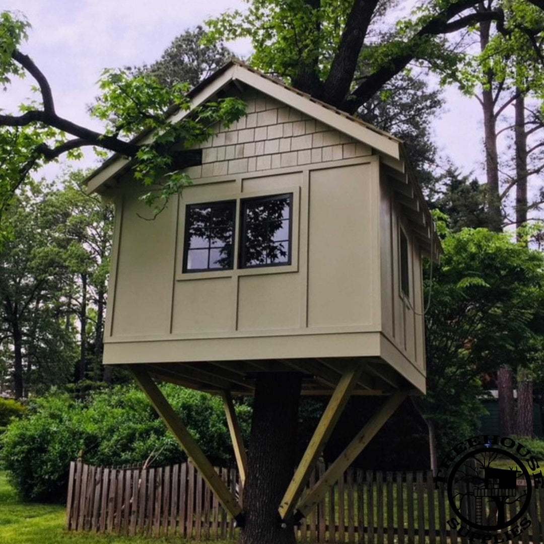 6' Square Treehouse Plan | Standard Treehouse Plans & Attachment ...