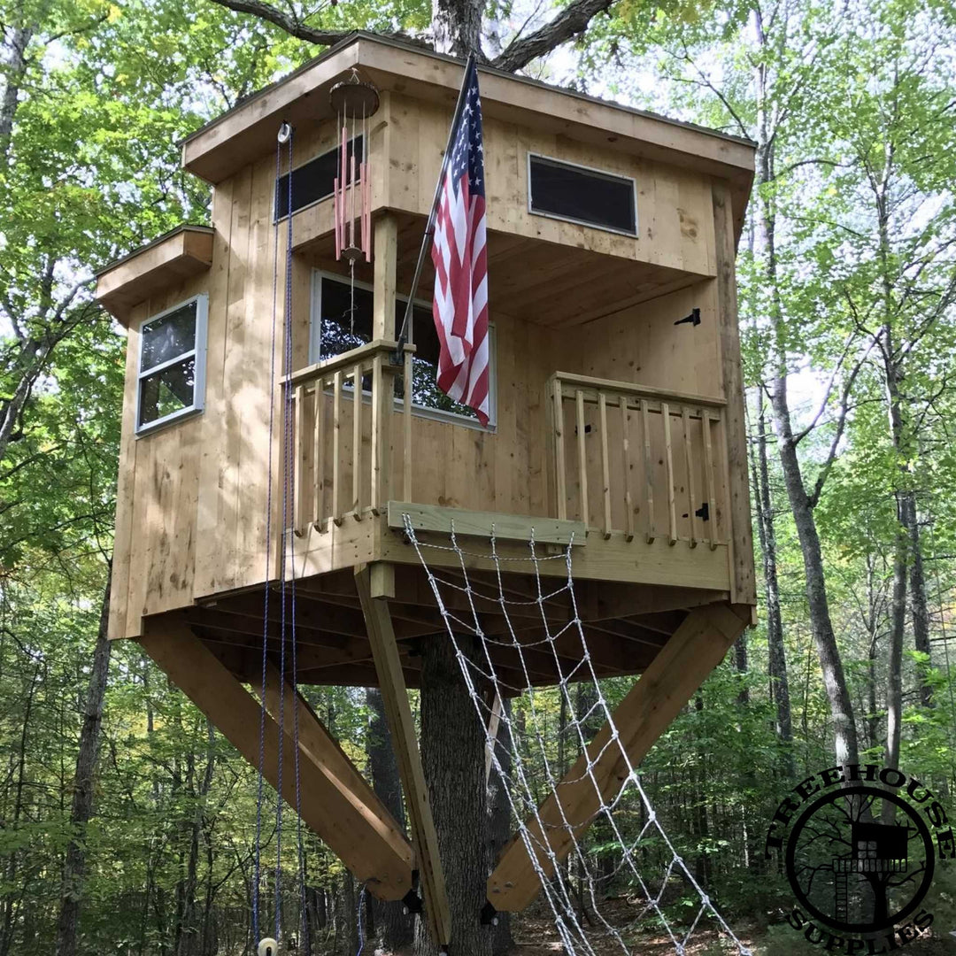 Treehouse Supplies, Plans, Brackets, Bolts, Kits, Zip Lines