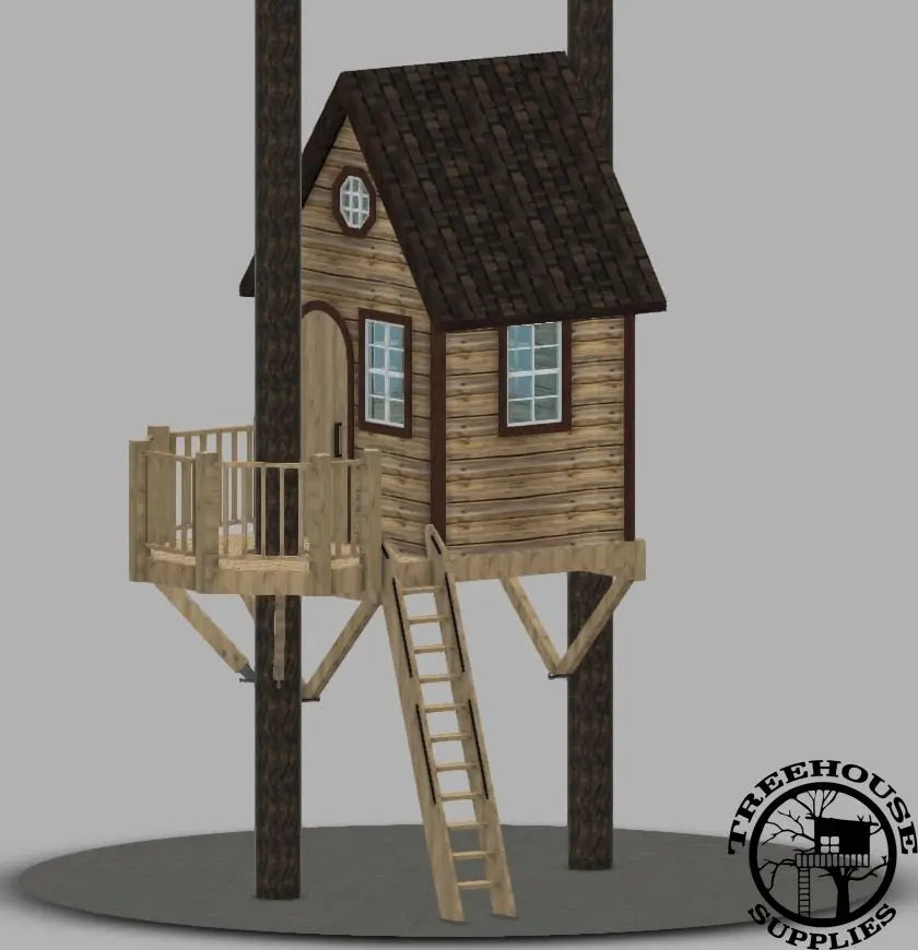 8' x 14' Rectangular Treehouse Plan | Standard Treehouse Plans ...