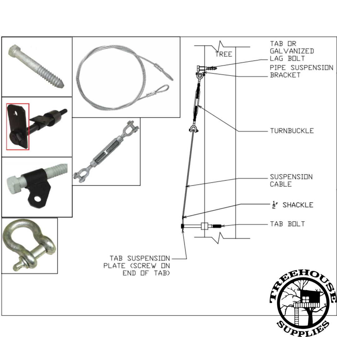 Treehouse Attachment Bolt Suspension Plate | TAB – Treehouse Supplies